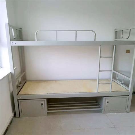 天津办公家具厂家直销宿舍上下铺出租屋铁架床上下两层加厚加固虎窝淘