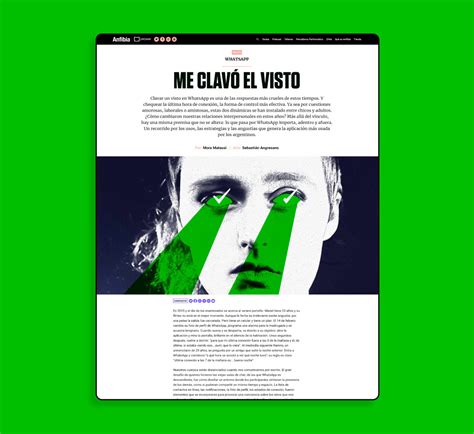 Me Clavó El Visto Revista Anfibia Behance