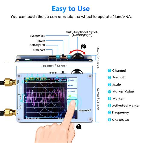 Nano Vna Vector Network Analyzer 50khz 900mhz Digi Vicedeal