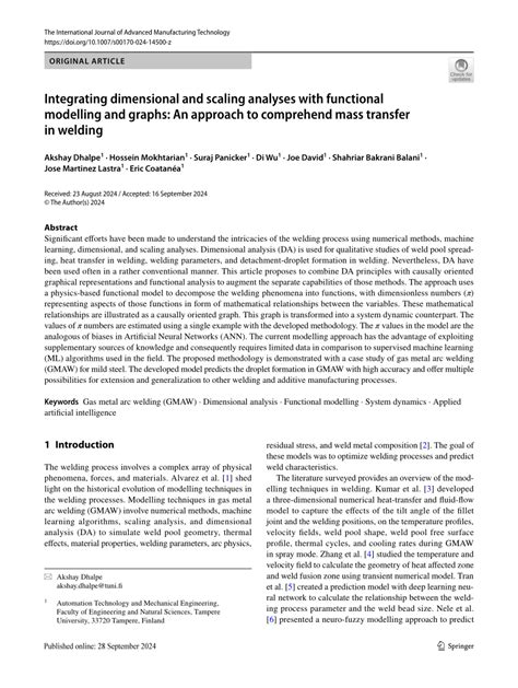Pdf Integrating Dimensional And Scaling Analyses With Functional