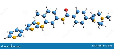 3d Image Of Imatinib Skeletal Formula Stock Illustration Illustration