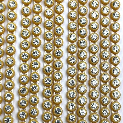 Rhinestone Banding Crystal In Gold Casing Bead Store Calgary