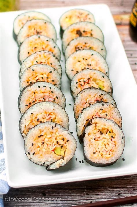 Spicy Crab Sushi Roll Recipe The Soccer Mom Blog