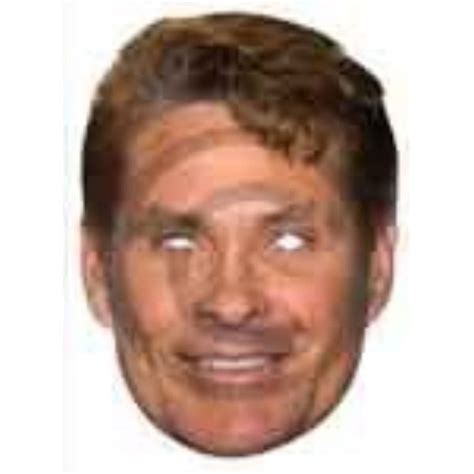 David Hasselhoff Celebrity Face Mask Arade Generic One Size Unisex