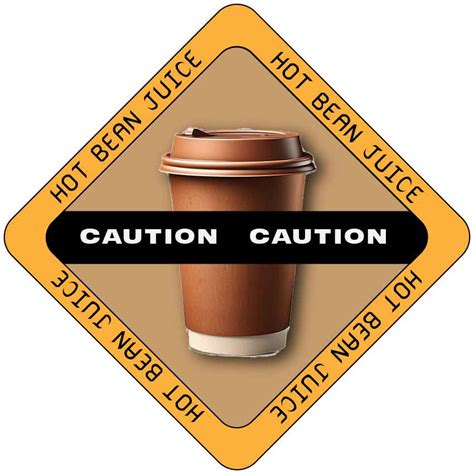 Caution Hot Bean Juice Stikemups Stickers