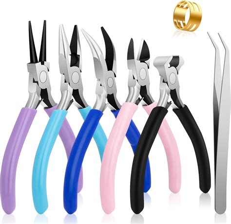 Anezus 4pcs Jewelry Pliers Tool Set Includes Needle Nose