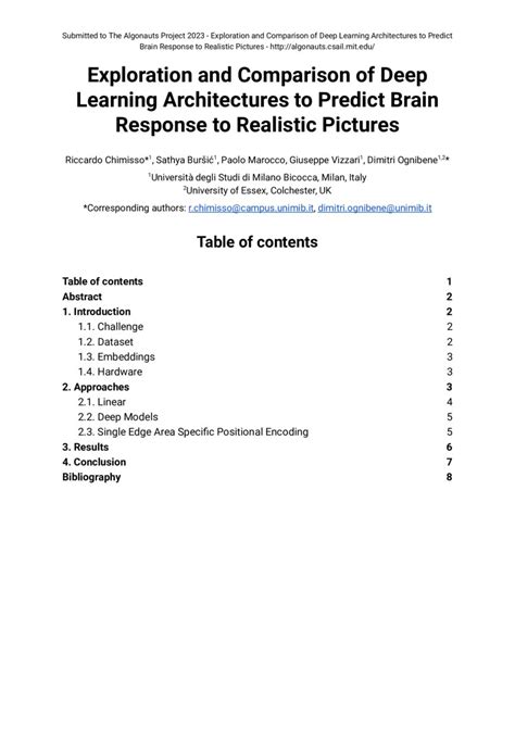 exploration and comparison of deep learning architectures to predict