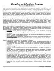 Understanding Infectious Diseases Modeling Spread And Course Hero