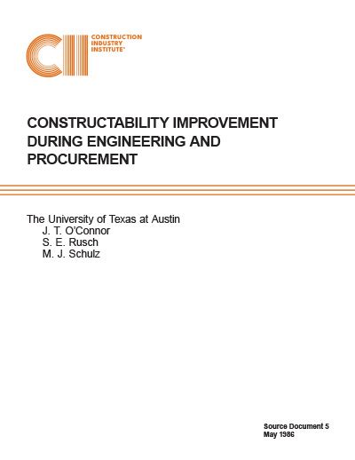 Constructability Improvement During Engineering And Procurement