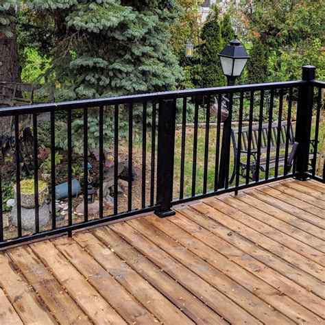 8 Long X 42 High Black Aluminum Deck Railing Kit Nuvo Iron