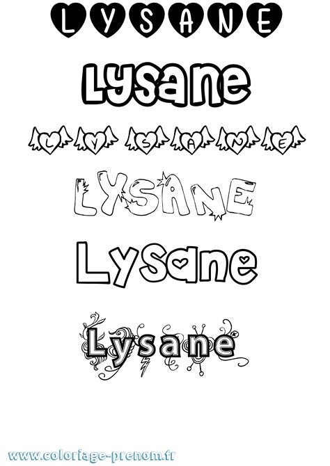 Coloriage Du Prénom Lysane à Imprimer Ou Télécharger Facilement