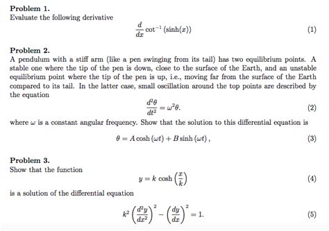 Solved Problem 1 Evaluate The Following Derivative