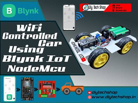 Wi Fi Controlled Car Using Nodemcu Esp8266 Blynk And L298n Motor Driver
