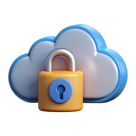 Serene Modern Secure Cloud Storage Icon Cutout With Blue Cloud Symbol