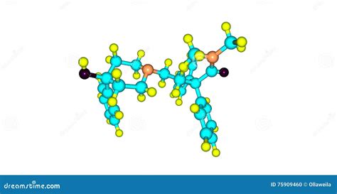 Loperamide Diarrhea Drug Molecule Vector Illustration Cartoondealer