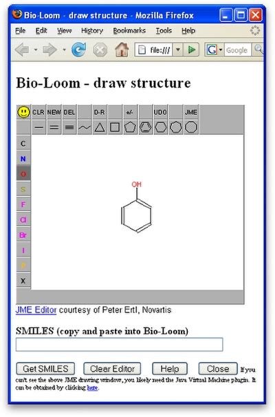 Using Jme Draw To Input Structures