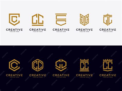 Premium Vector Template Set Initial Letters Of The Cc Logo Icon