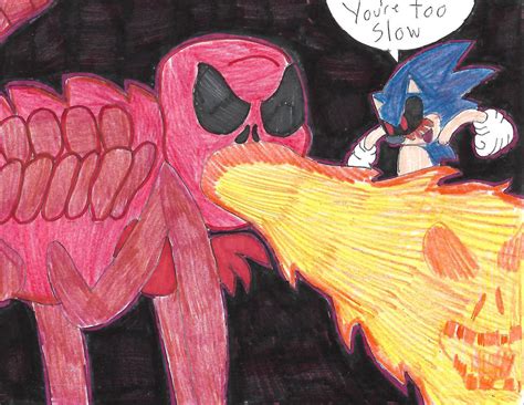 Red Vs Sonic Exe By Noahtigerdragon On Deviantart