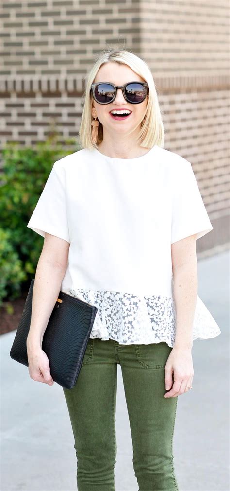 How To Style A White Peplum Top For Spring Poor Little It Girl
