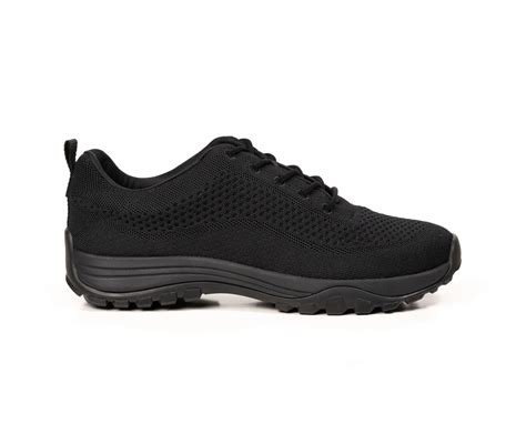Black Bamboo Knit Grounding Trainers Earthing Footwear Harmony 783