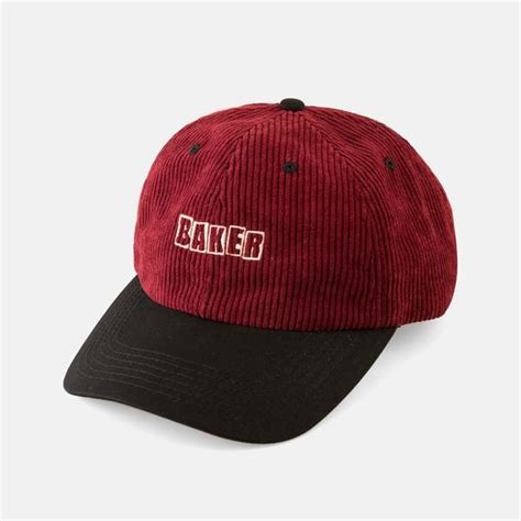 Baker Skateboards Brand Logo Corduroy Cap Blackwine Slugger Skate