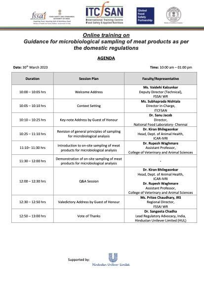 Microbiological Sampling Meat Training March Mumbai Fssai
