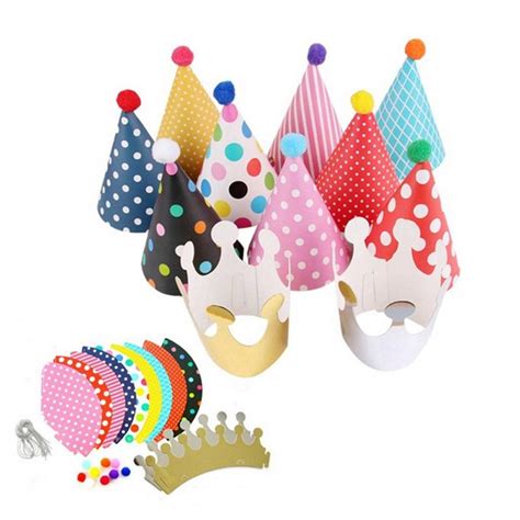 11pcsset Cartoon Party Hats Fun Cone Birthday Par Vicedeal