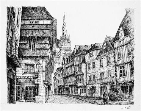 Medieval Town Sketch At Explore Collection Of