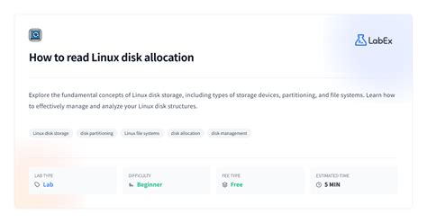 how to read linux disk allocation labex