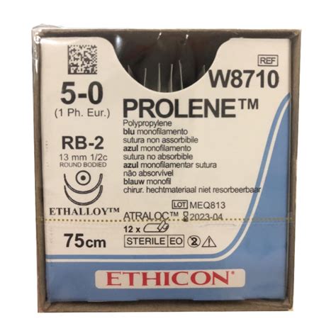 Chỉ Phẫu Thuật Prolene 50 W8710 2 Kim Tròn Tép