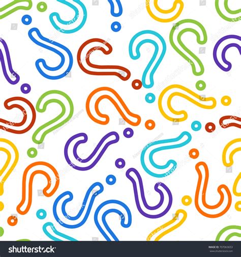 Quiz Seamless Pattern Question Marks Background Stock Vector Royalty