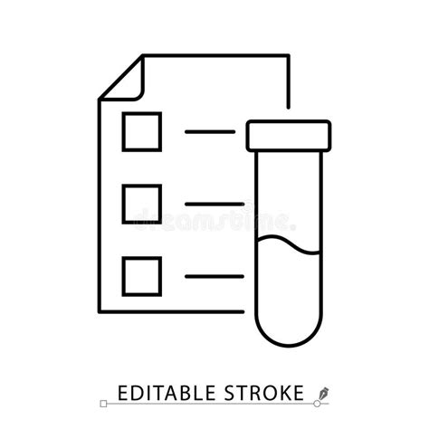 A Lab Report Icon In Minimalist Style With Editable Stroke Medical Document Test Result Sheet