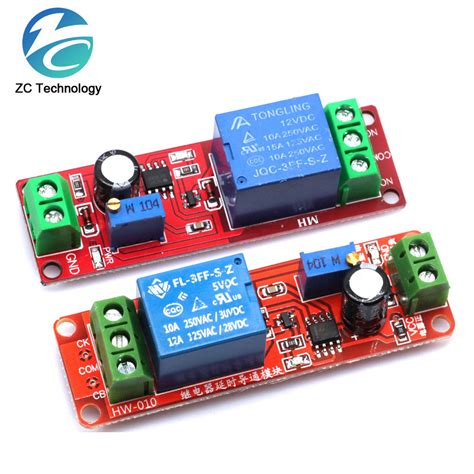 Ne555 Timer Switch โมดูลปรับ Time Delay รีเลย์โมดูล Dc 5v 12v Delay
