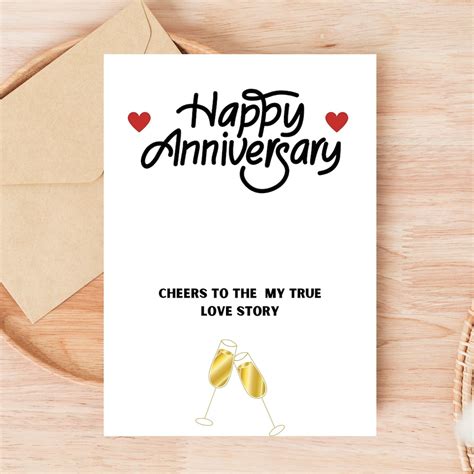 Printable Happy Anniversary Card Instant Download Pdf Anniversary