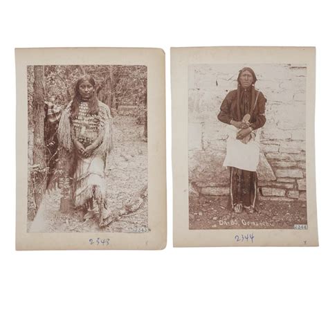 Lot 2 Pcs Native American Comanche Plains Indian Photographs