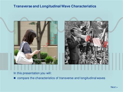 Waves And Vibrations Transverse And Longitudinal Wave Characteristics