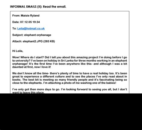 10 Creative Informal Email Samples For Everyday Communication Getmage