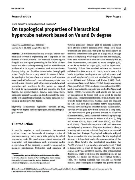 pdf on topological properties of hierarchical hypercube network based