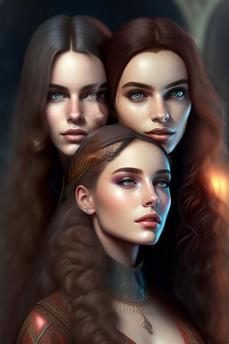 Lexica Realistic Gothic Digital Art Two Girls Lesbian