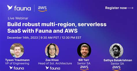 Fauna Inc On Linkedin Techwebinar Serverless Saas Aws