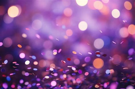Premium Photo Purple Background With Colored Confetti