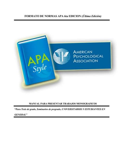 Guia De Formato Normas Apa Sexta Edicion Pdf