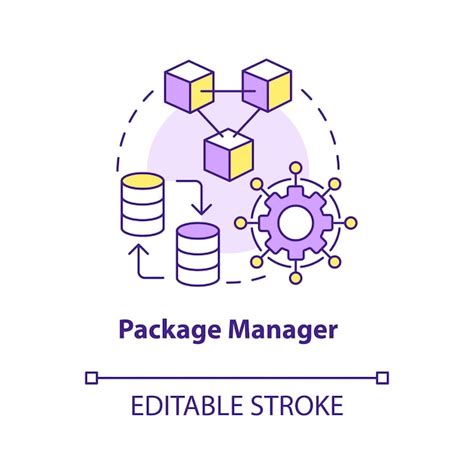 Premium Vector Package Manager Concept Icon