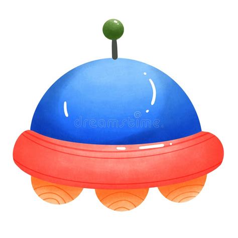 Cute Minimal And Colorful Alien Ufo Flying Stock Image Illustration Of Airplane Cute 282935693