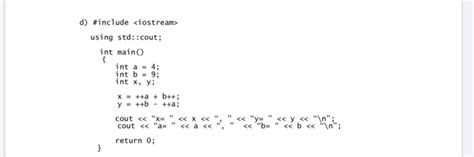 Solved D Include Using Stdcout Int Main Int A 4