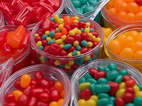 Premium Photo Candy Sweets Jelly In Colorful Display Ai Generation