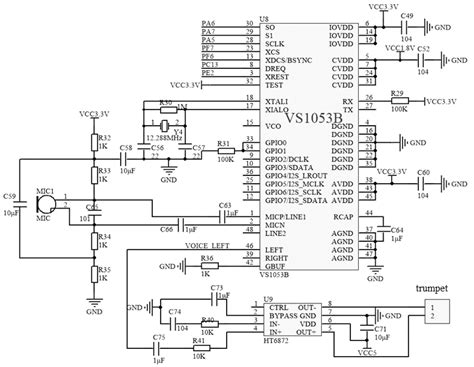 The Circuit Connection Of Vs1053b Download Scientific Diagram