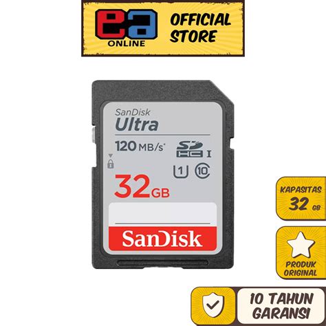 Sandisk Ultra Sdhc Class 10 120mbs Garansi Resmi 10 Tahun Sabira