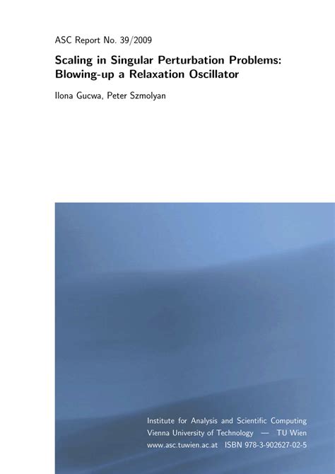 pdf scaling in singular perturbation problems blowing up a