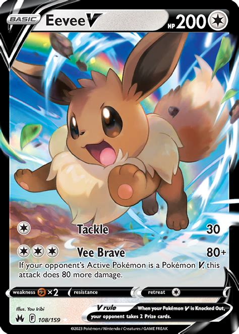 Eevee V Crown Zenith Pokemon Card Pikawiz